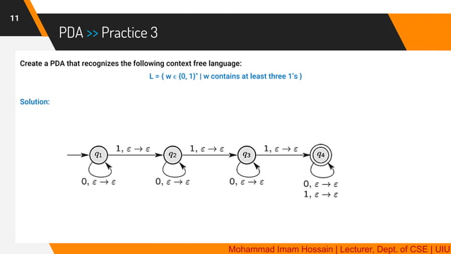 TOC 9 | Pushdown Automata | PDF