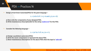 TOC 9 | Pushdown Automata | PDF