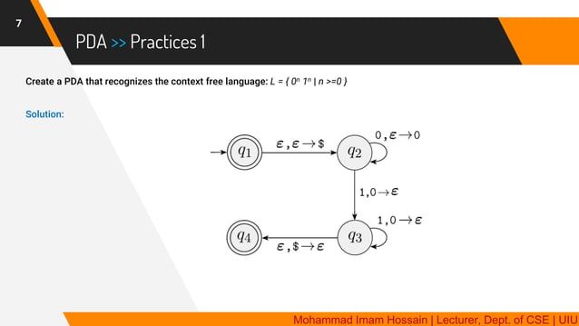 TOC 9 | Pushdown Automata | PDF