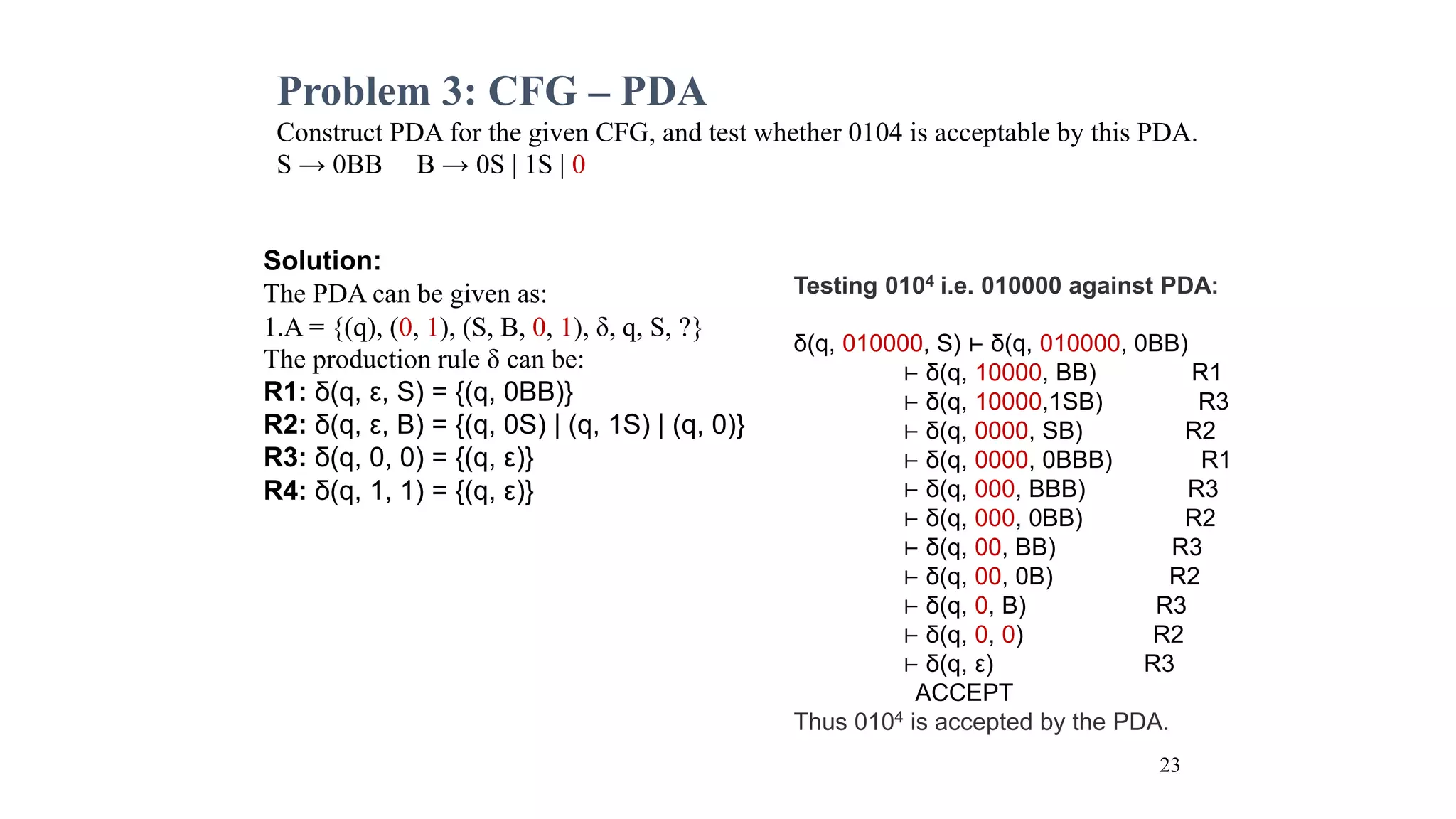 Automata theory - Push Down Automata (PDA) | PPTX
