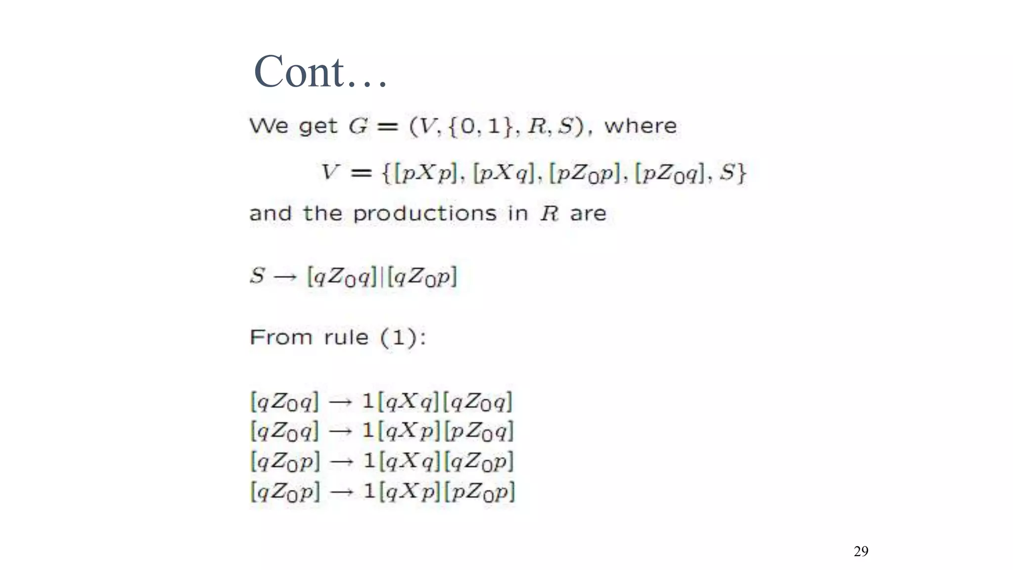 Automata theory - Push Down Automata (PDA) | PPTX