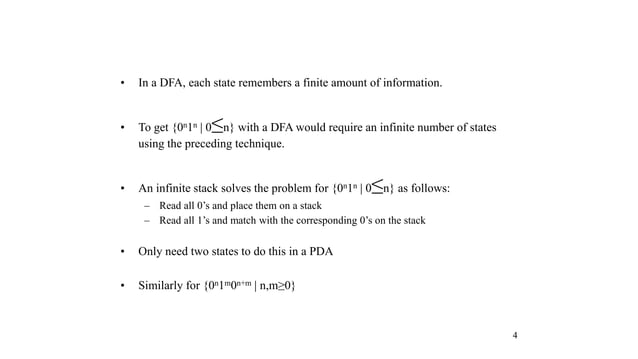 Automata theory - Push Down Automata (PDA) | PPTX