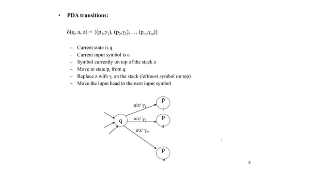 Automata theory - Push Down Automata (PDA) | PPTX
