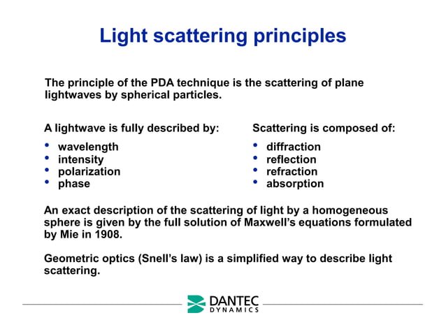 Phase doppler anemometry P D A 1 9 9.PPT