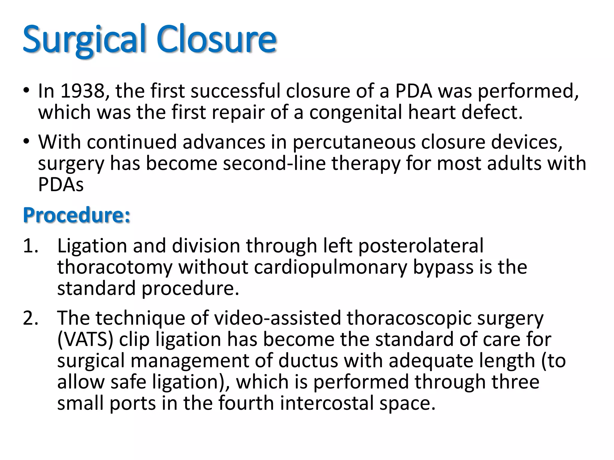 Patent Ductus Arteriosus (PDA) | PPTX
