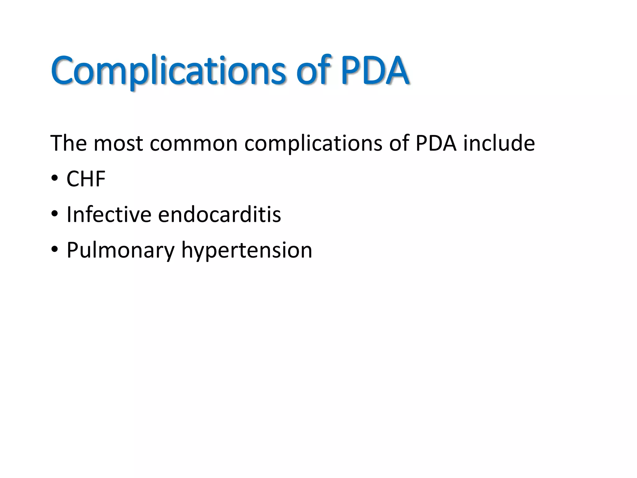 Patent Ductus Arteriosus (PDA) | PPTX