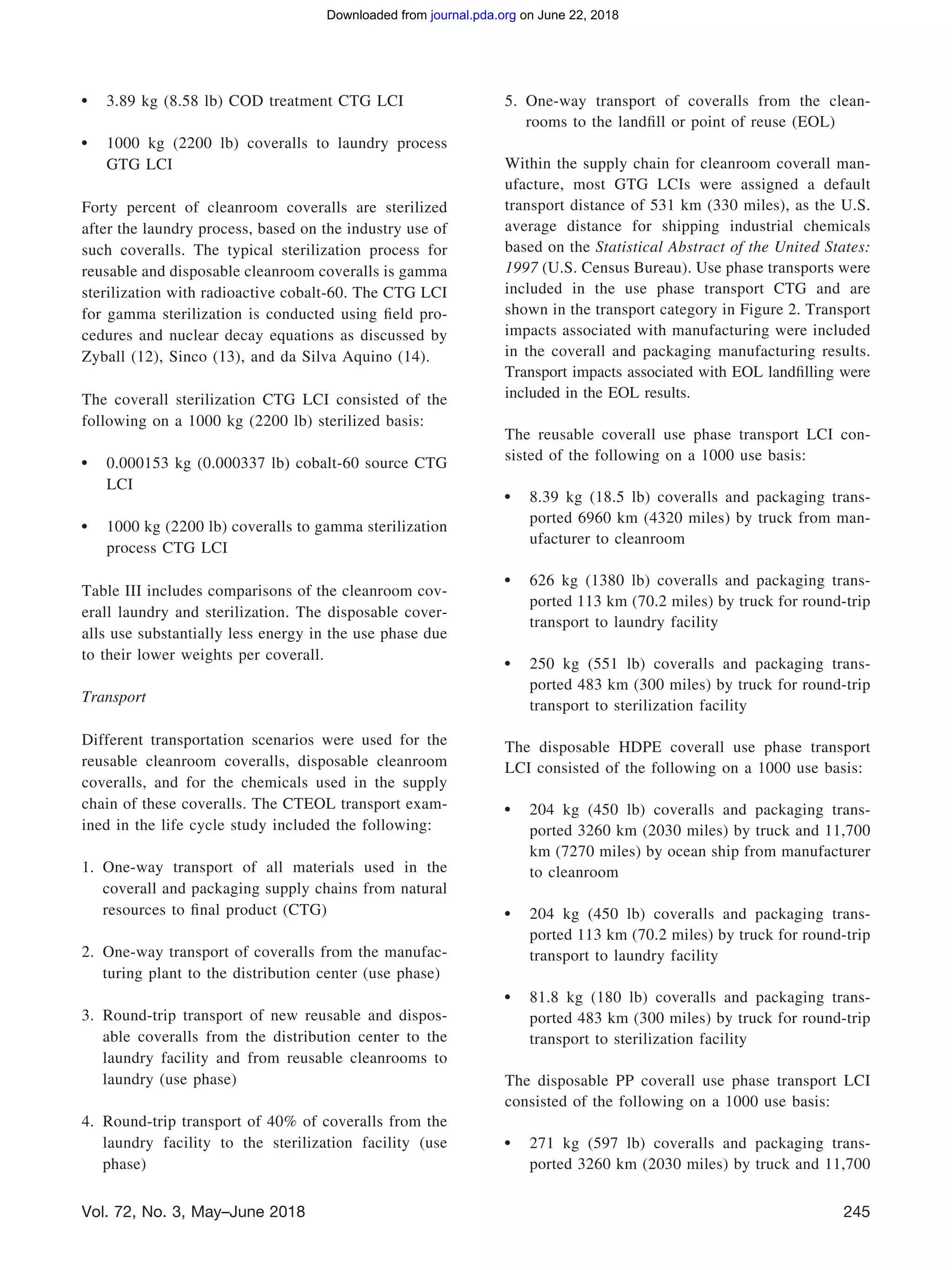 RESEARCH Life Cycle Assessment of Reusable and Disposable Cleanroom ...