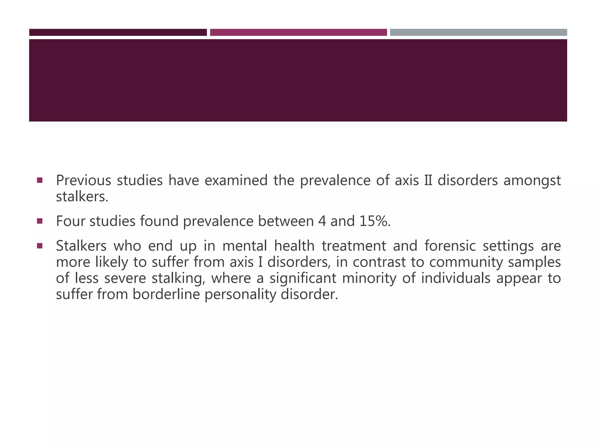 Personality Disorder and Crime | PPT