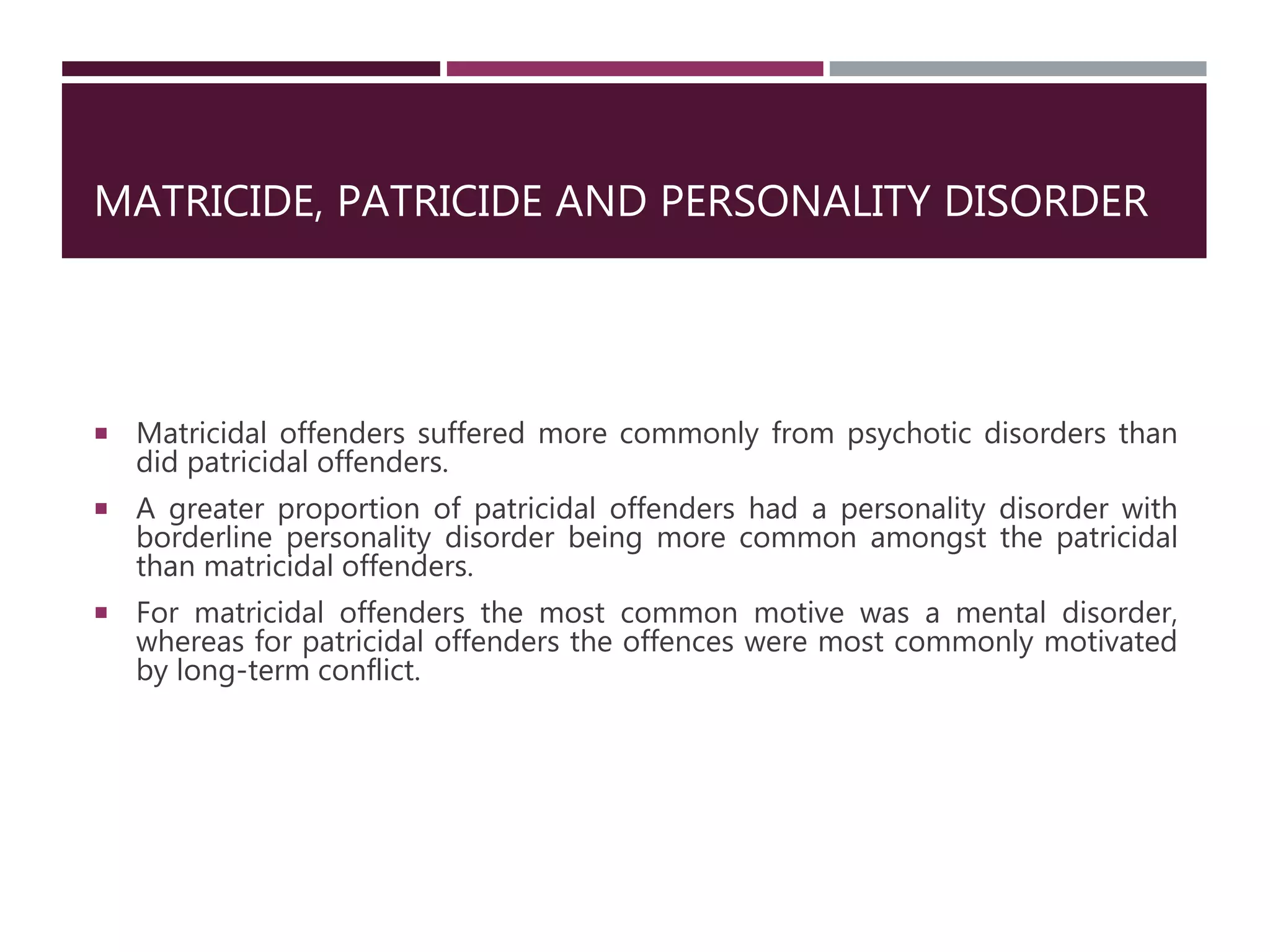 Personality Disorder and Crime | PPT
