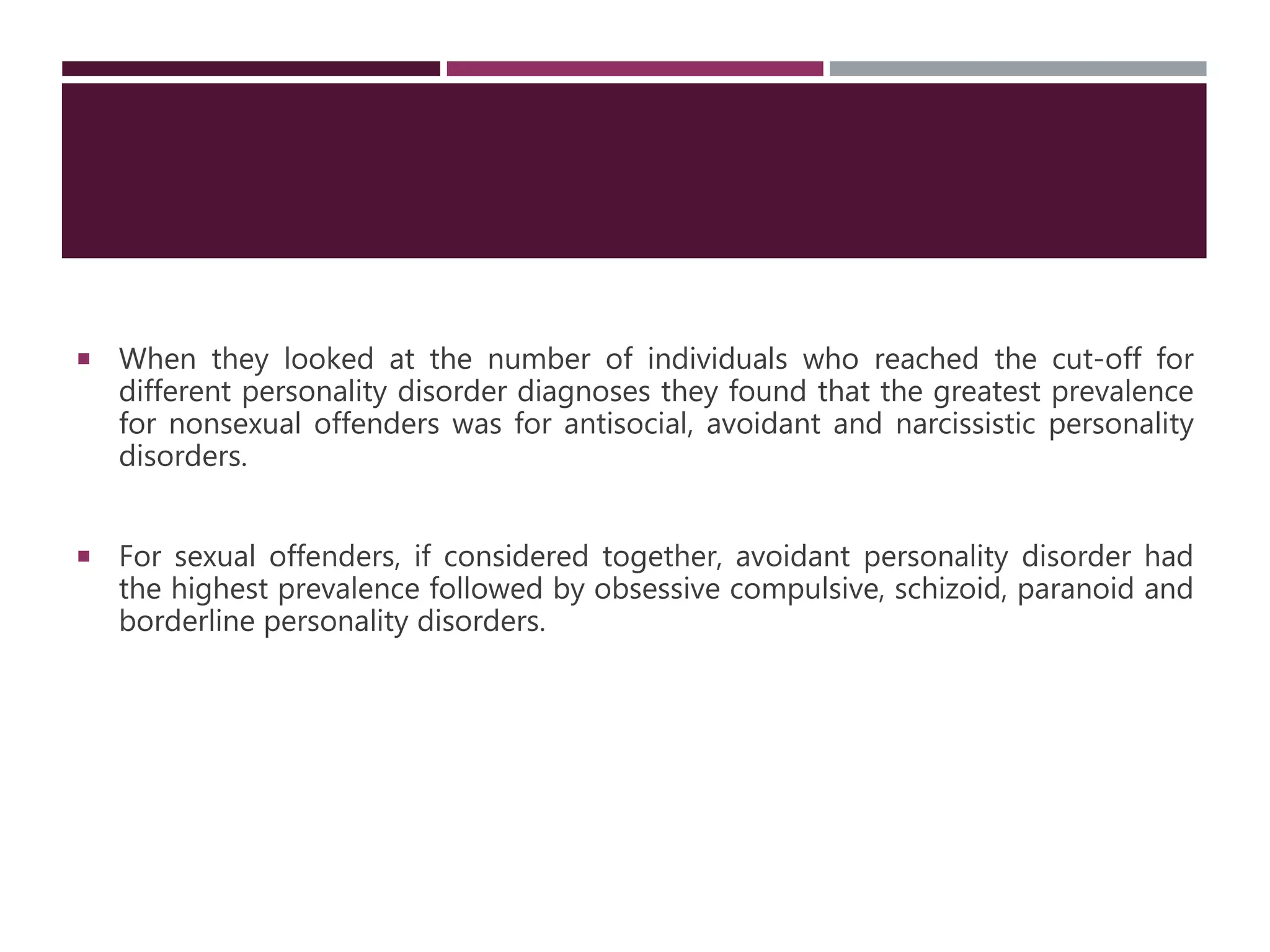 Personality Disorder and Crime | PPT