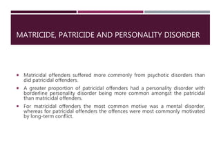 Personality Disorder and Crime | PPT