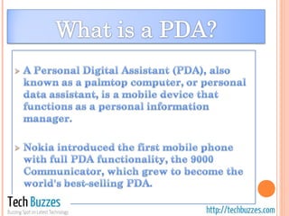 PERSONAL DIGITAL ASSISTANT (PDA) | PPT | Free Download