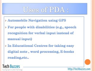 PERSONAL DIGITAL ASSISTANT (PDA) | PPT