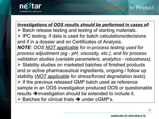 Handling OOS results | PPT
