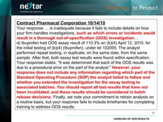 Handling OOS results | PPT
