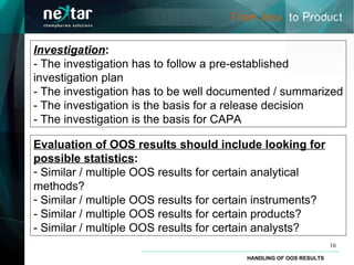 Handling OOS results | PPT