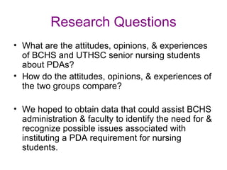 PDAs for Nursing Students: Technology at Your Fingertips | PPT