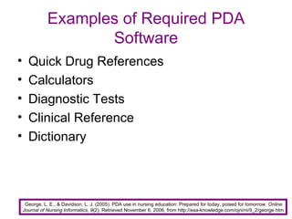PDAs for Nursing Students: Technology at Your Fingertips | PPT