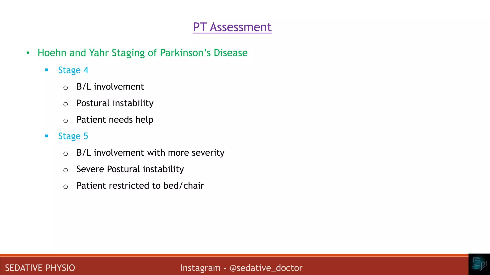 Parkinson PT Assessment and Management | PPTX