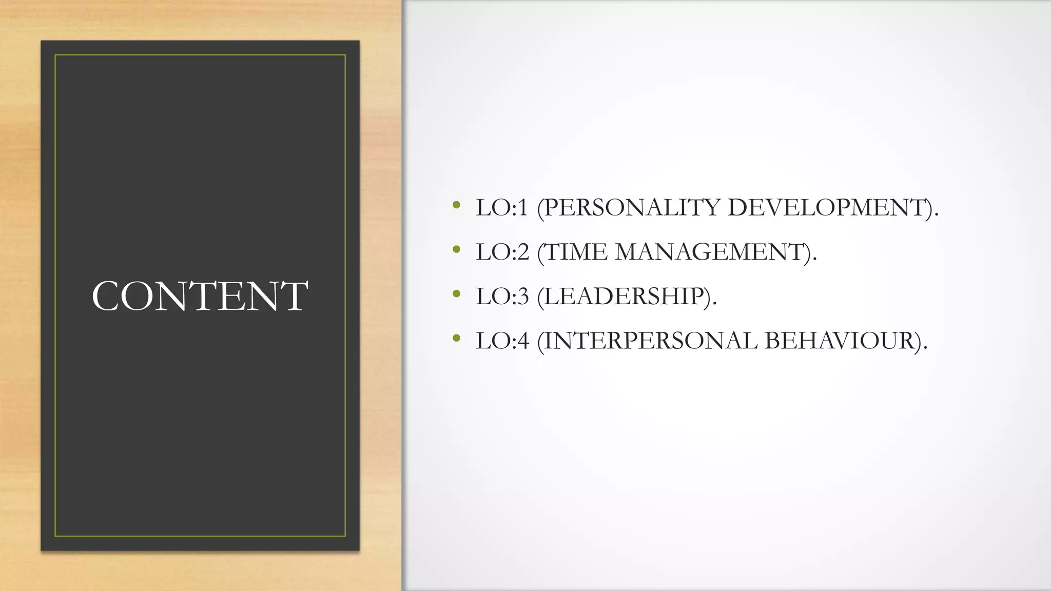 frankfinn personality development assignment | PPTX