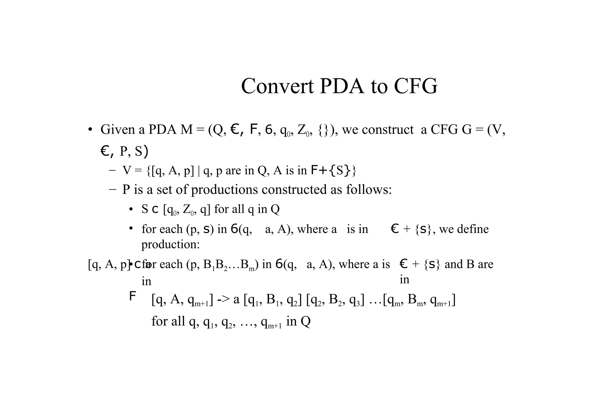 Pda to cfg h2 | PPT