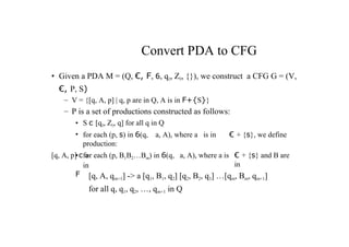 Pda to cfg h2 | PPT