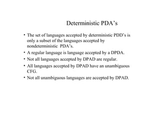 Pda to cfg h2 | PPT | Programming Languages | Computing