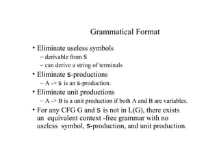 Pda to cfg h2 | PPT | Programming Languages | Computing