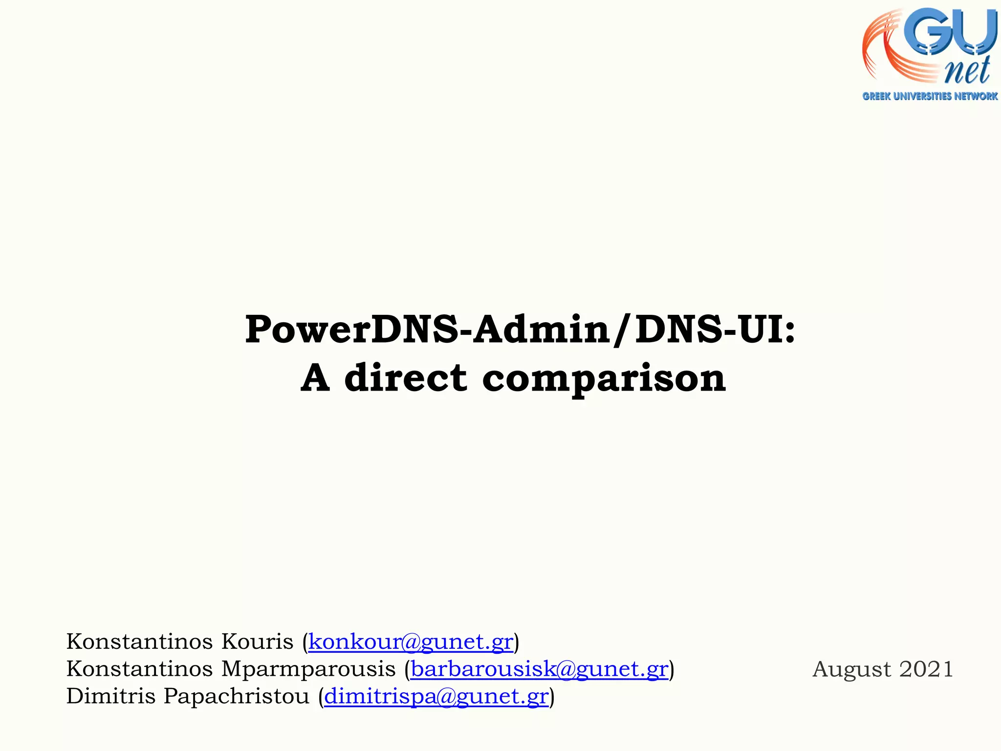PowerDNS-Admin vs DNS-UI | PDF