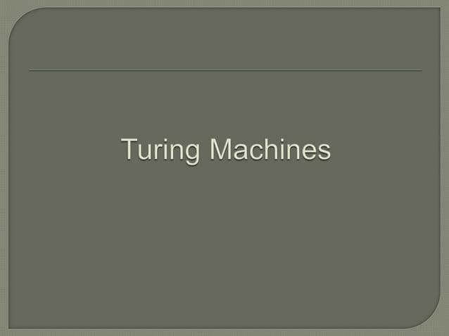PUSH DOWN AUTOMATA VS TURING MACHINE | PPTX
