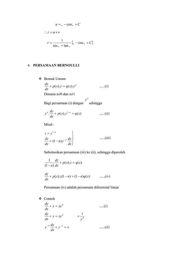 Persamaan Diferensial Biasa (PDB) Orde 1 | PDF