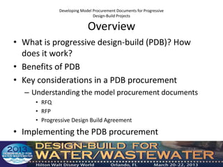 Developing Procurement Documents for Progressive Design-Build Projects ...