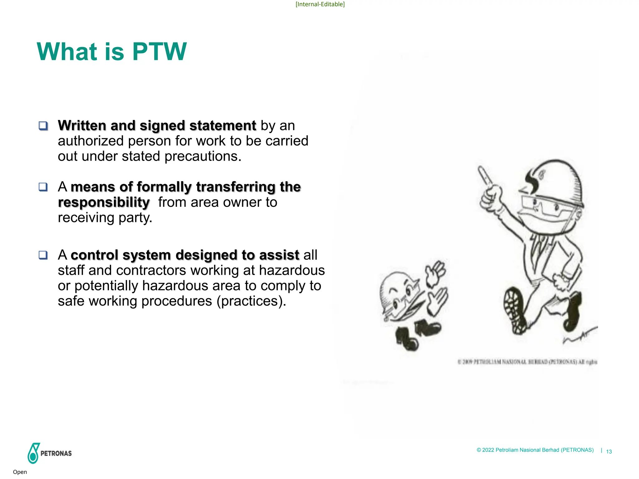 PDB PTW Work Leader, RA and oil and gas personnel | PDF