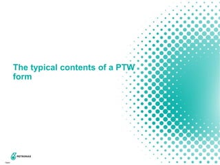 PDB PTW Work Leader, RA and oil and gas personnel | PDF