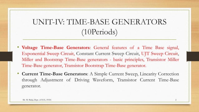 Time base Generators (part-1) | PDF | Consumer Electronics | Technology ...