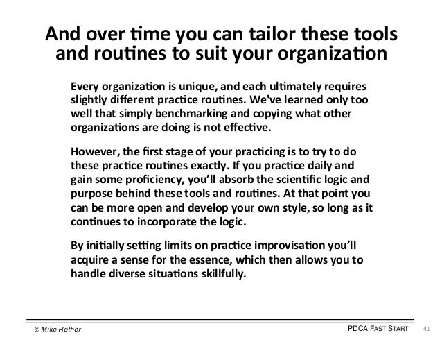 PDCA FAST START | PPT