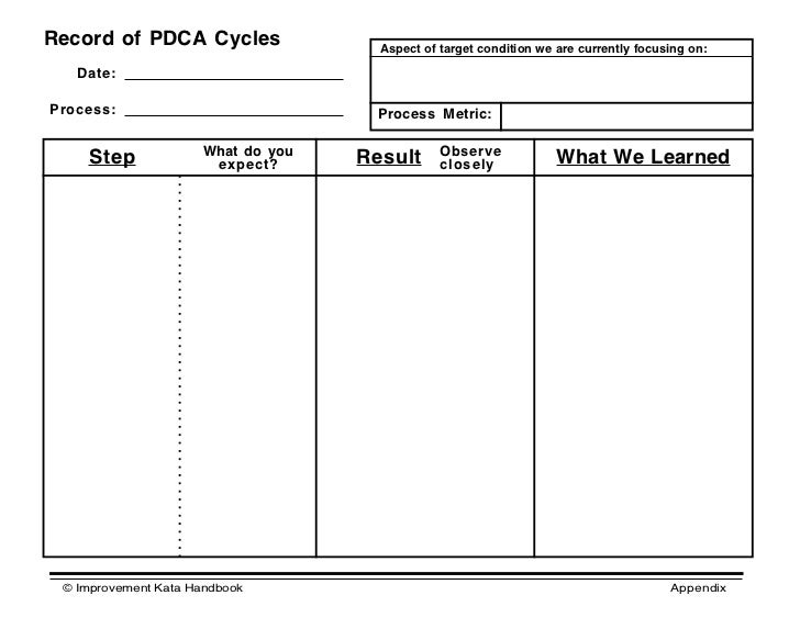 Pdca record