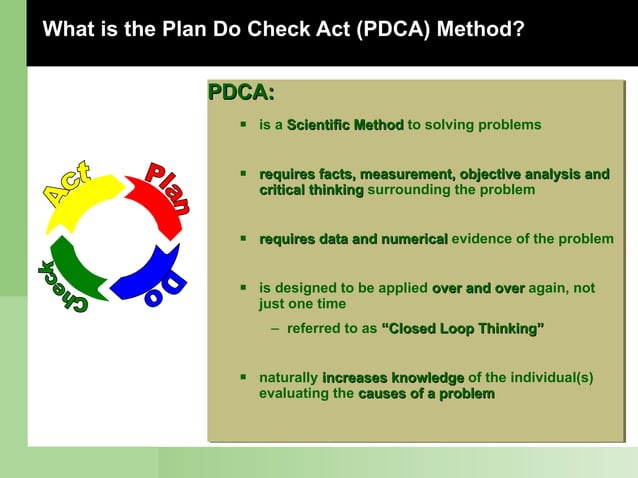 PDCA Scientific Problem Solving Method Introduction And Overview By Todd Mc Cann | PPT