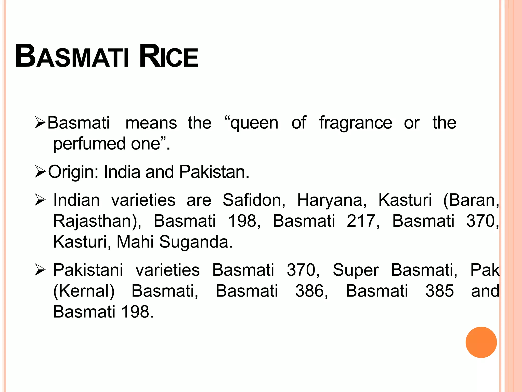 Patent rights for Basmati rice | PPT