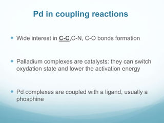 Palladium-Catalyzed reactions in Medicinal Chemistry | PPTX