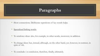 ADVICE ON ACADEMIC WRITING, University of Toronto | PPTX