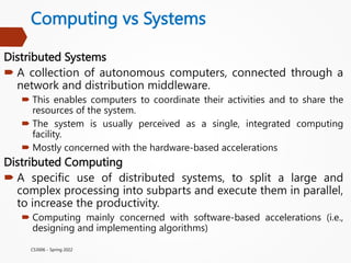 Parallel disrtibuted computing_Lecture_Number four. 1.pptx | Computing | Technology & Computing