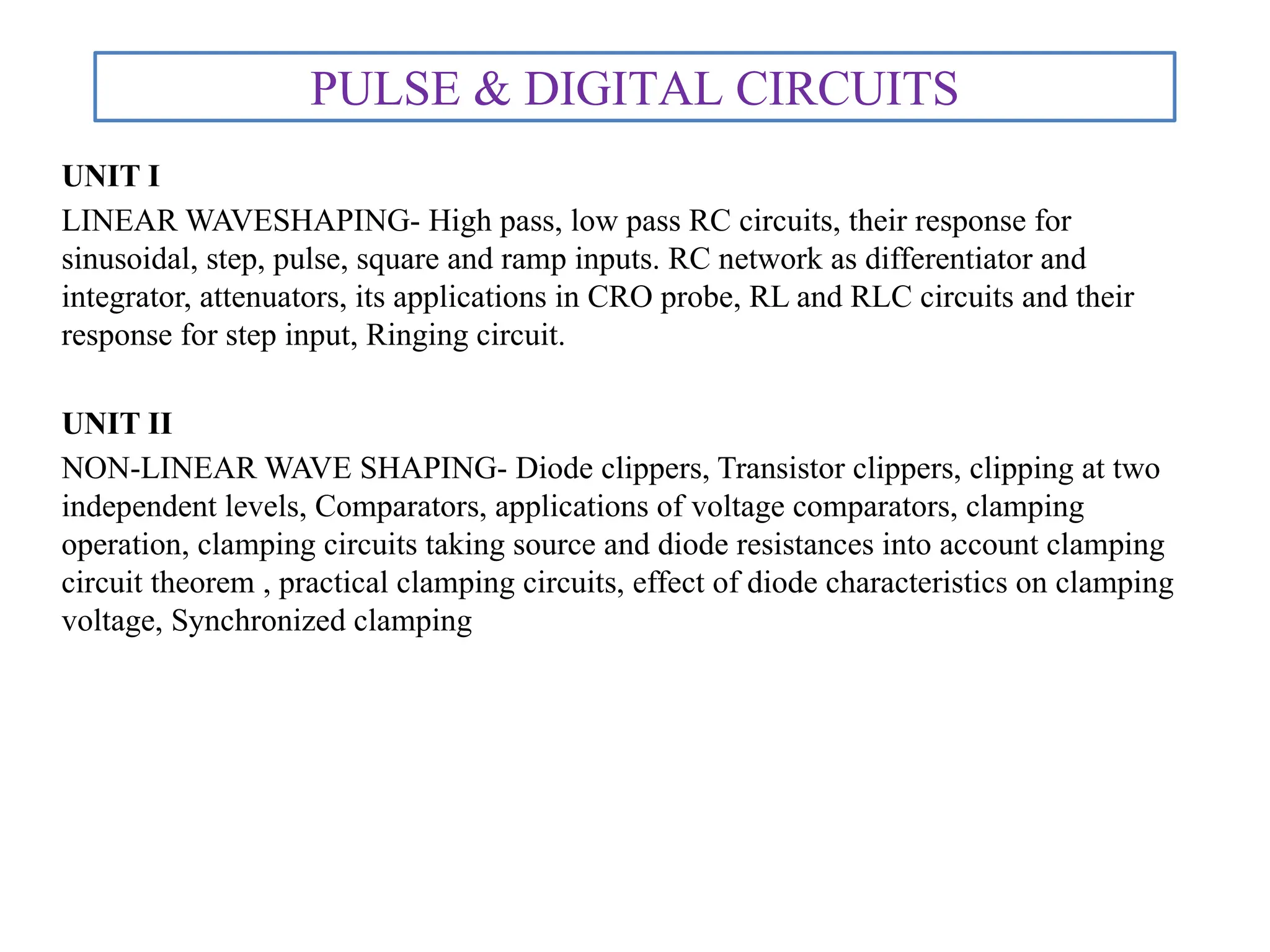 pulse and digital circuits file dadadesd | PPTX