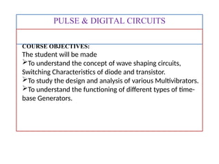 pulse and digital circuits file dadadesd | PPTX