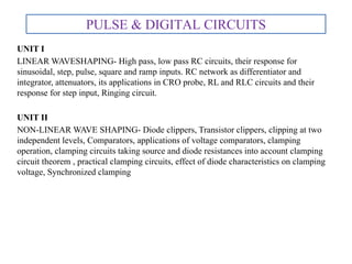 pulse and digital circuits file dadadesd | PPTX