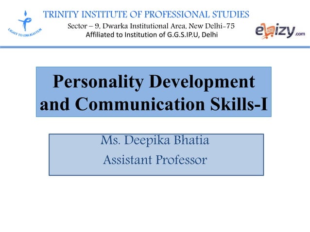 Personality Development and Communication Skills-I | PPTX ...