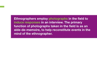 Visual Ethnography | PPT