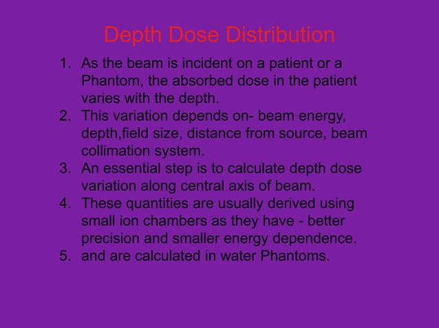 Depth Dose in Radiotherapy (Percentage).pptx | Physics | Science