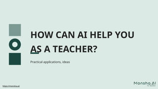 PD Deck on AI for Teachers & Educators | Presentation Slides for ...