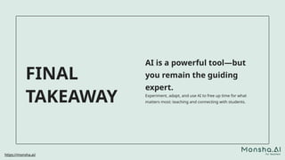 PD Deck on AI for Teachers & Educators | Presentation Slides for ...